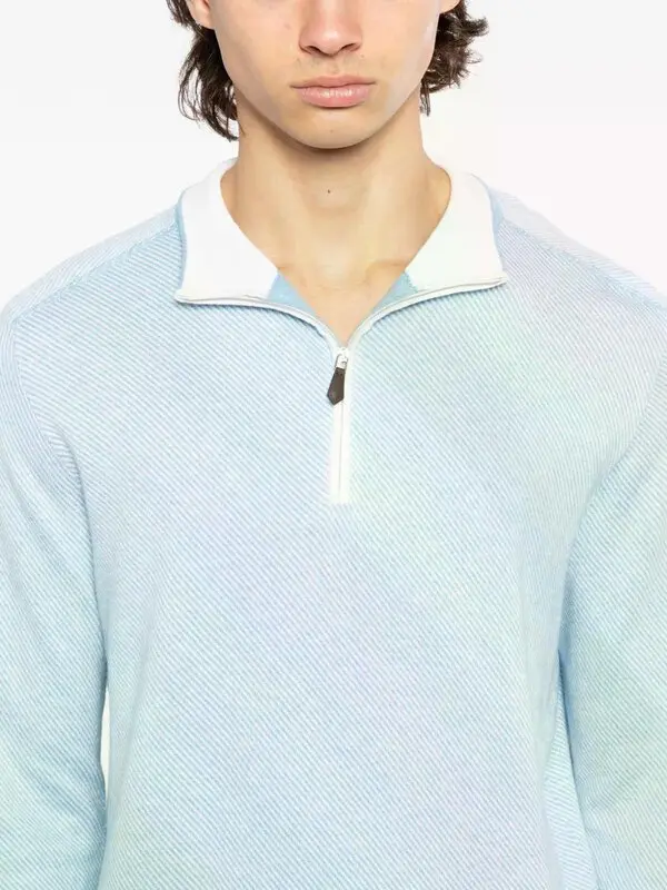 N.peal Salcombe Half Zip Sweater - Blue