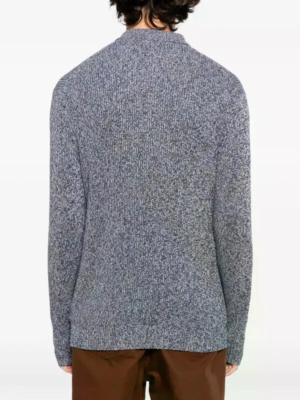N.peal Ribbed Polo-collar Sweater