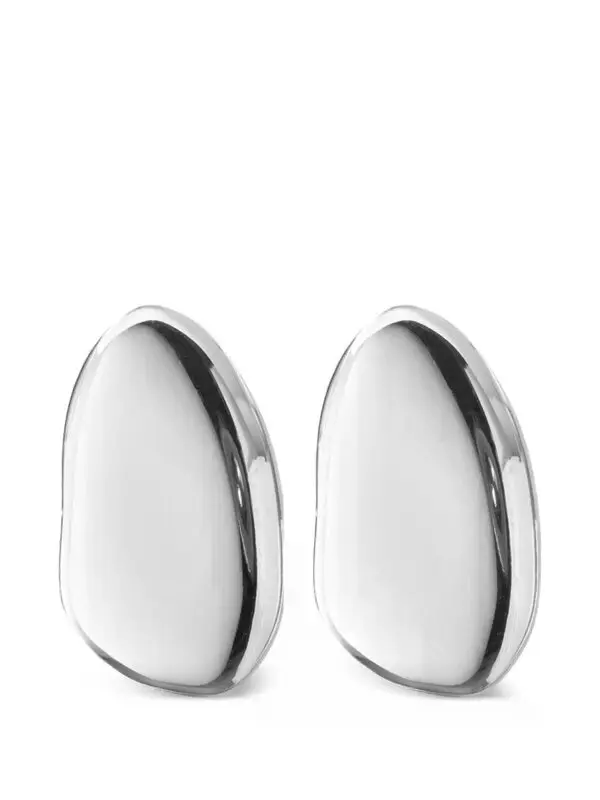 Federica Tosi Stone Lobe Earrings - Silver