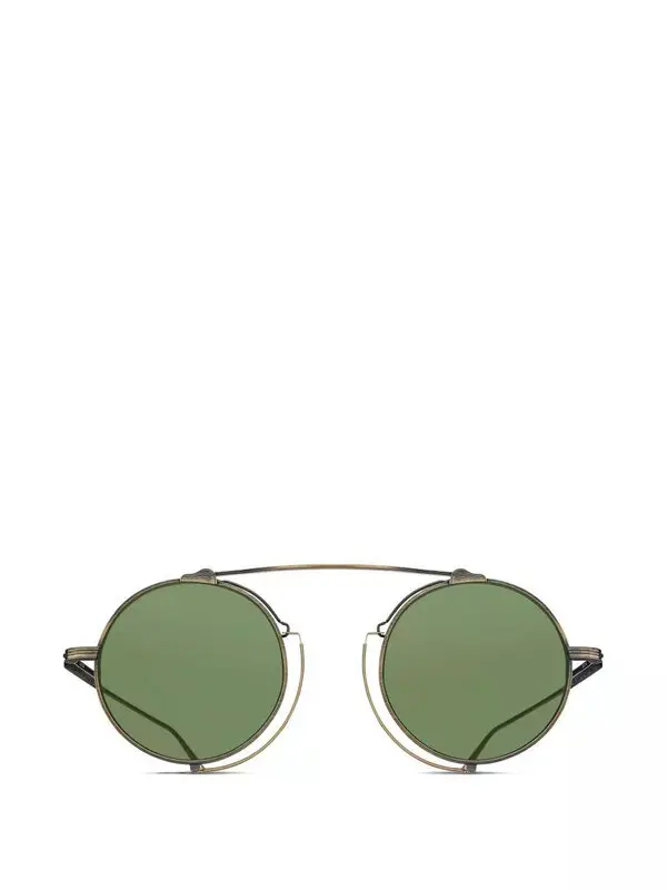 Matsuda Brow Bar Round Sunglasses - Gold