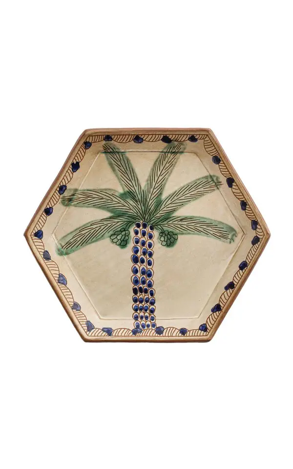 ANŪT CAIRO Set-of-two; Royal Palm Dinner Plates - Multi