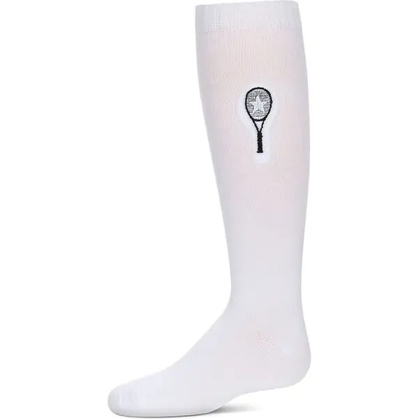 MEMOI Tennis Star Knee High Socks - White