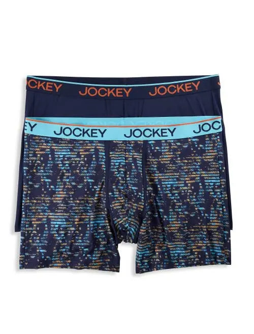 JOCKEY Big & Tall 2-pk Chafe-proof Micro Boxer Briefs V1 - Light Trails