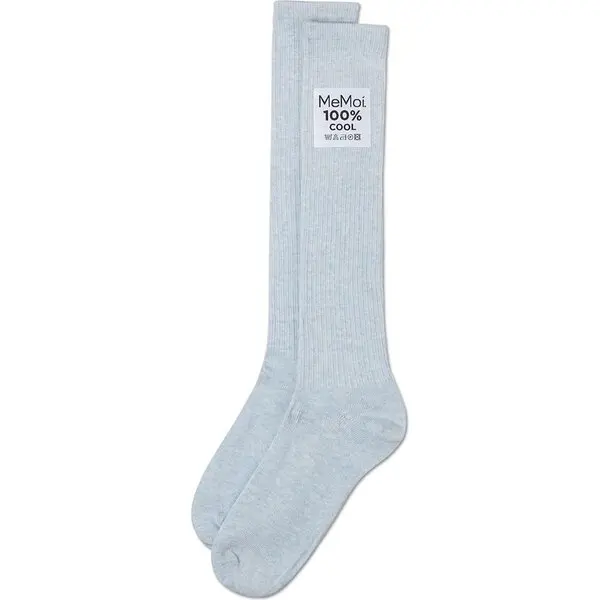 MEMOI Cool Knee-high Socks - Chambray Heather