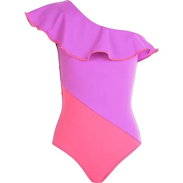 NESSI BYRD Color Blocked One-piece Swimsuit - Purple-pink