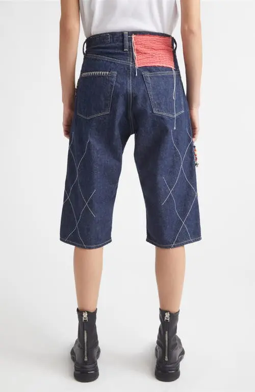 KURO Handscape Denim Bermuda Shorts