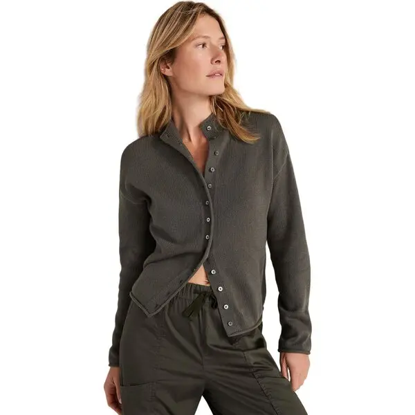 HAVEN WELL WITHIN Organic Cotton Roll Neck Cardigan