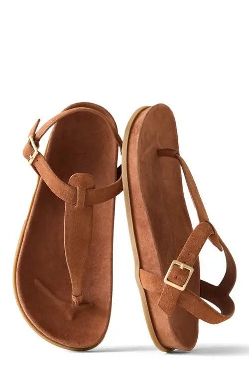 HAVEN WELL WITHIN Suede Thong Sandals - Clove