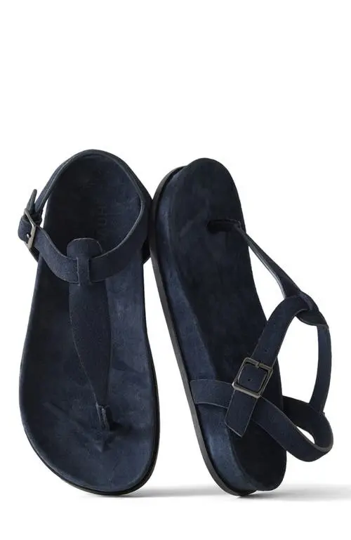 HAVEN WELL WITHIN Suede Thong Sandals - Nightfall