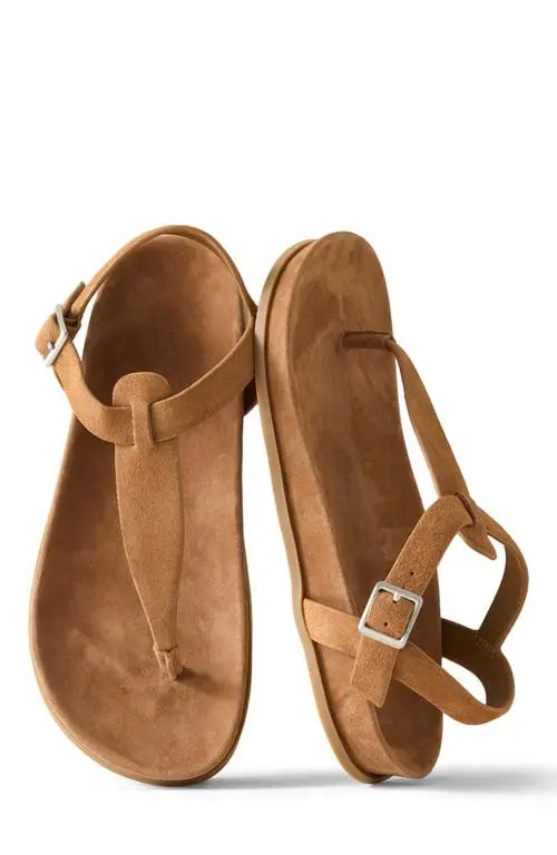 HAVEN WELL WITHIN Suede Thong Sandals - Tahini