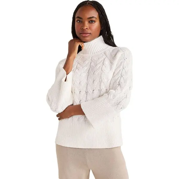 HAVEN WELL WITHIN Organic Cotton Mock Neck Sweater