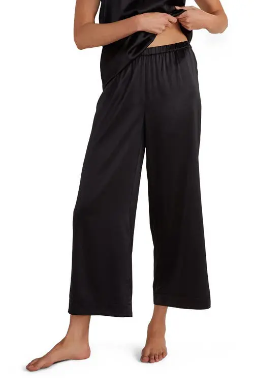 HAVEN WELL WITHIN Washable Silk Sleep Pants - Black
