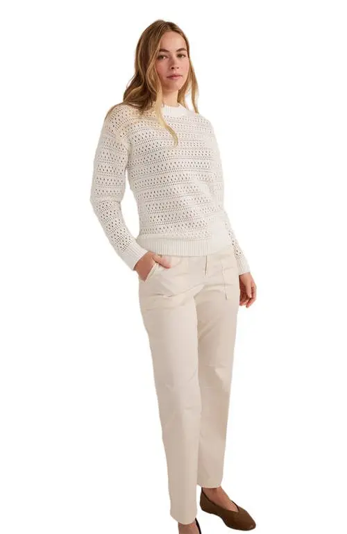 HAVEN WELL WITHIN Cotton Linen Stitched Crewneck