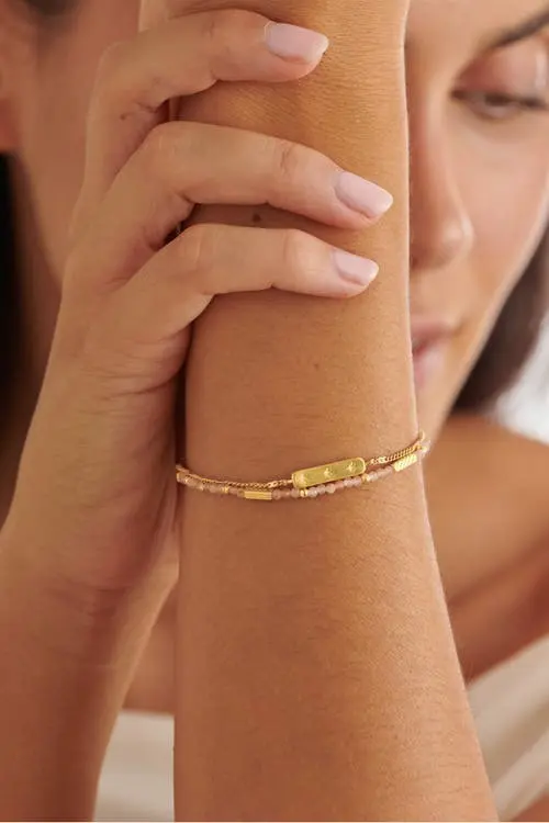 KATIE LOXTON Gold Pvd Coated Birthstone Bracelet With Semi-precious Stone - July