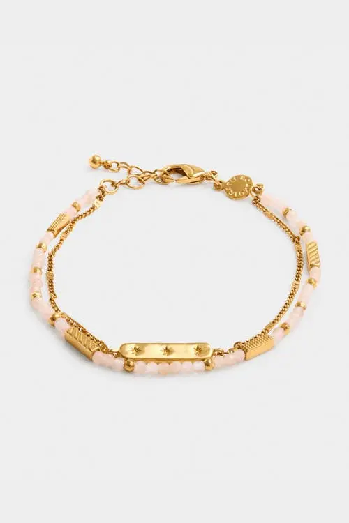 KATIE LOXTON Gold Pvd Coated Birthstone Bracelet With Semi-precious Stone - July
