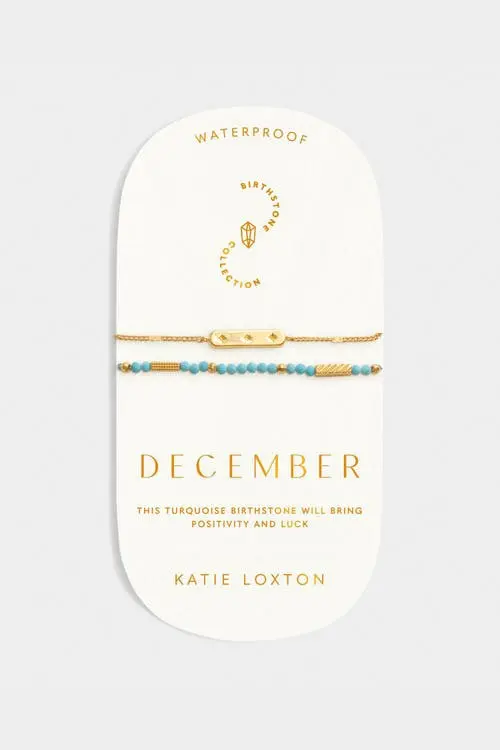 KATIE LOXTON Birthstone Bracelet With Turquoise - December