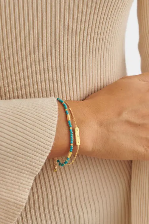 KATIE LOXTON Birthstone Bracelet With Turquoise - December