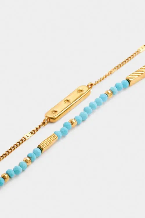 KATIE LOXTON Birthstone Bracelet With Turquoise - December