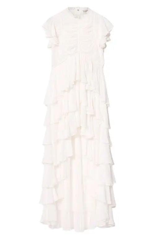 ALLSAINTS Shaela Tiered Ruffle High-low Dress - Optic White