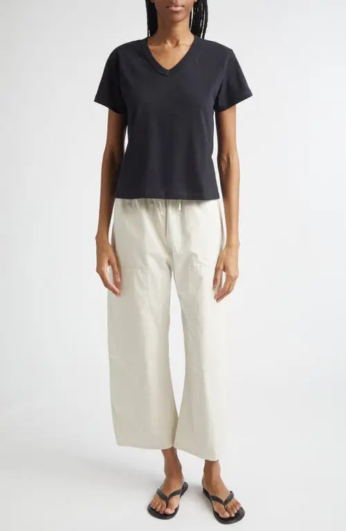 LESET Margo V-neck Cotton T-shirt - Black