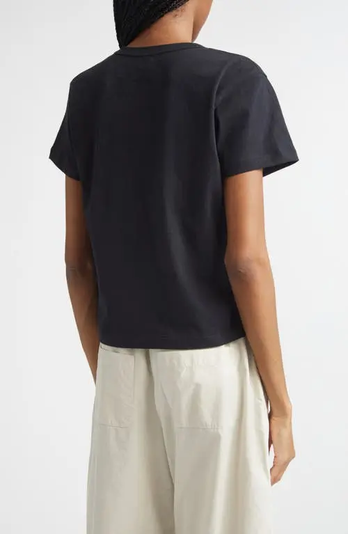 LESET Margo V-neck Cotton T-shirt - Black