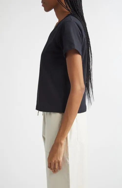 LESET Margo V-neck Cotton T-shirt - Black