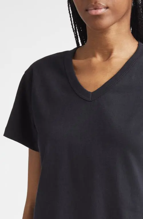 LESET Margo V-neck Cotton T-shirt - Black