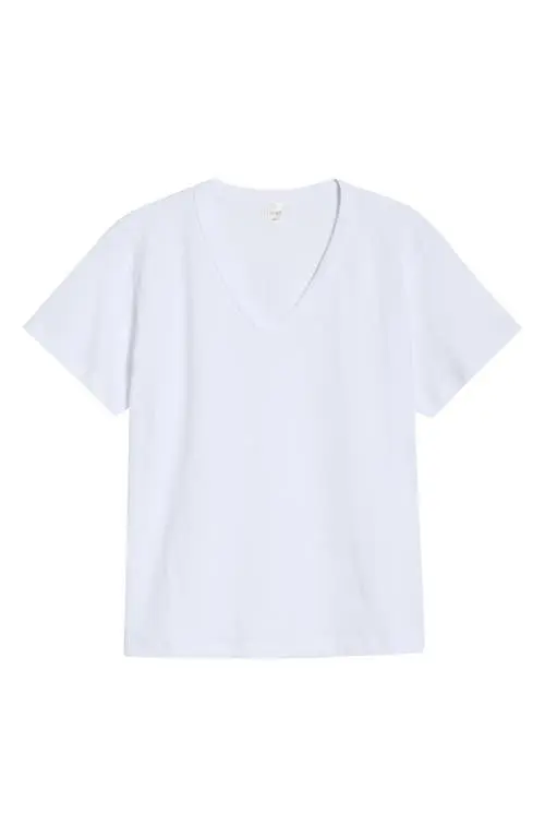 LESET Margo V-neck Cotton T-shirt - White