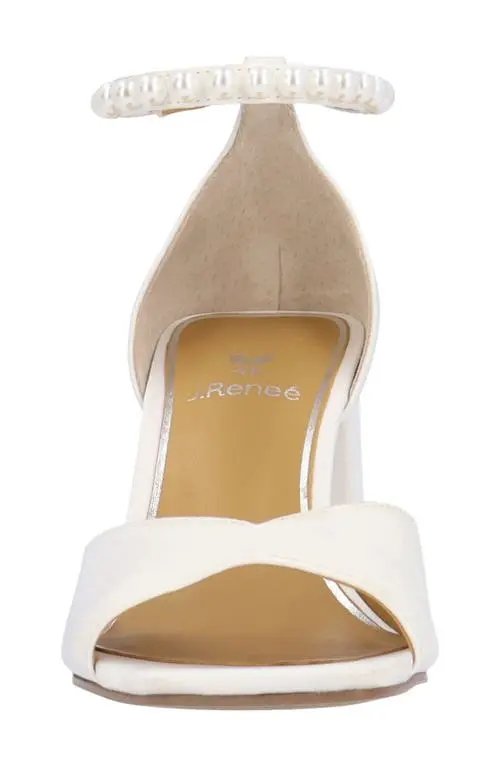 J. Reneé Nerida Ankle Strap Sandal - White