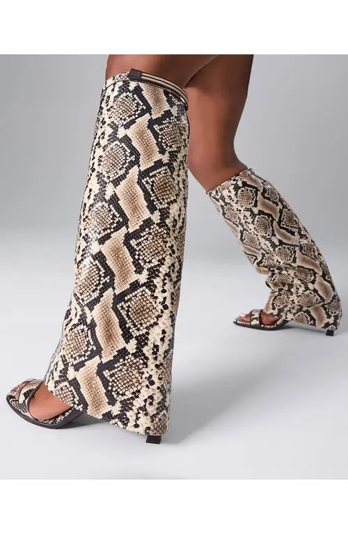 Naturalizer X June Ambrose Nova Shaft Sandal - Natural/brown Multi