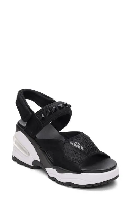 Ash Diva Slingback Platform Sandal - Black