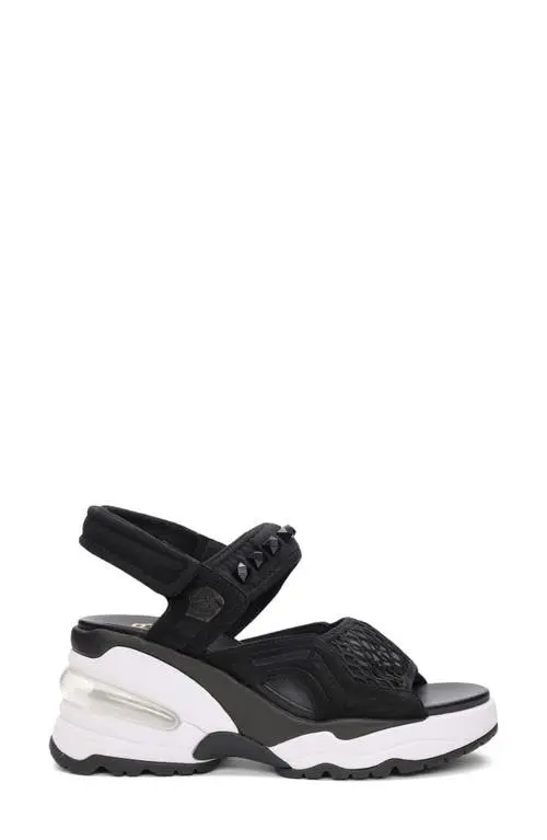 Ash Diva Slingback Platform Sandal - Black