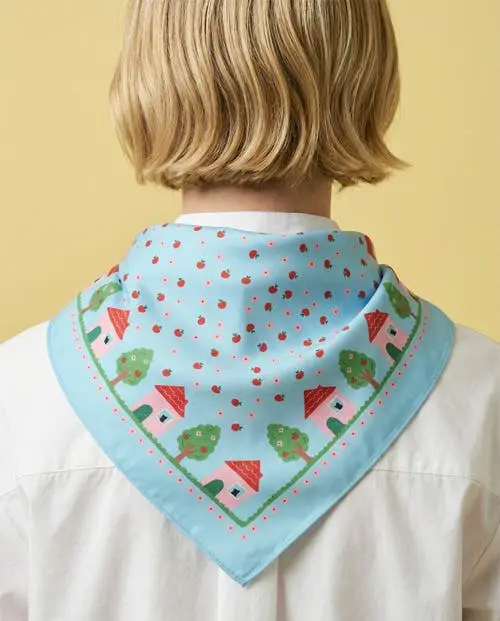 CENTINELLE House Cotton Silk Bandana - Blue