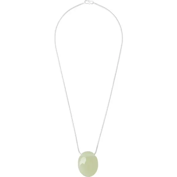 LIÉ STUDIO The Julia Pendant Necklace - Green Serpentine
