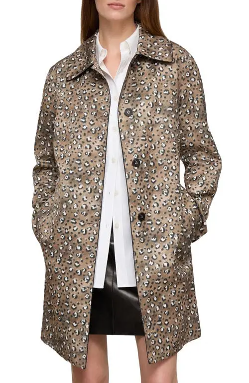 Lafayette 148 New York Leopard Print Twill Coat