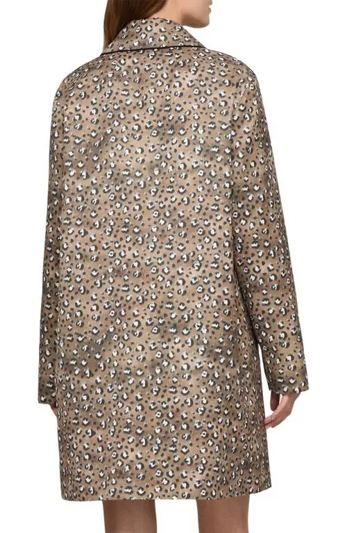 Lafayette 148 New York Leopard Print Twill Coat