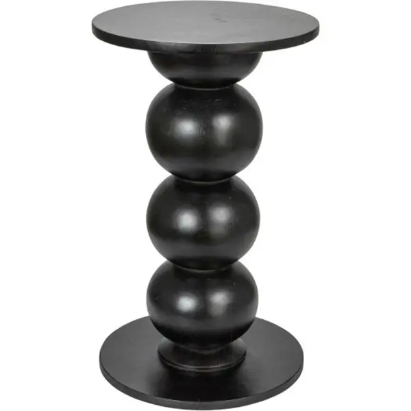 STORIED HOME Over-sized Bubble End Table - Black