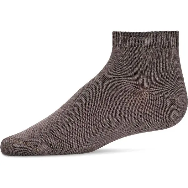 MEMOI Basic Silky-soft Gauge Ankle Sock - Clay