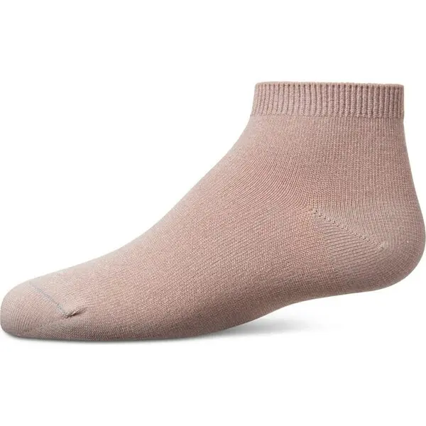 MEMOI Basic Silky-soft Gauge Ankle Sock - Light Mauve