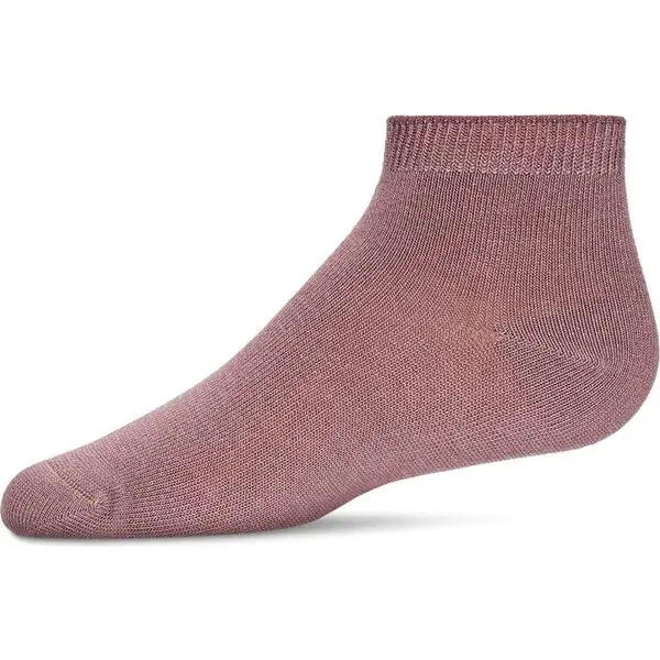 MEMOI Basic Silky-soft Gauge Ankle Socks - Orchid