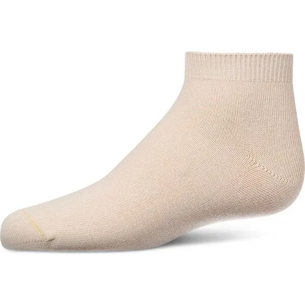 MEMOI Basic Silky-soft Gauge Ankle Sock - Vanilla