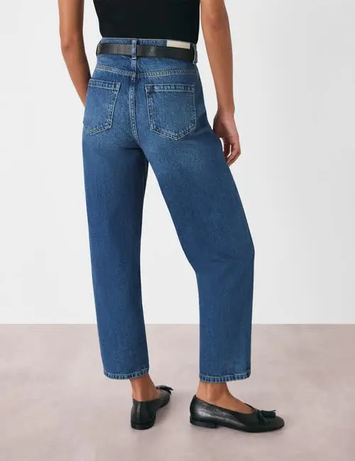 Whistles Stretch Barrel Leg Jeans - Denim