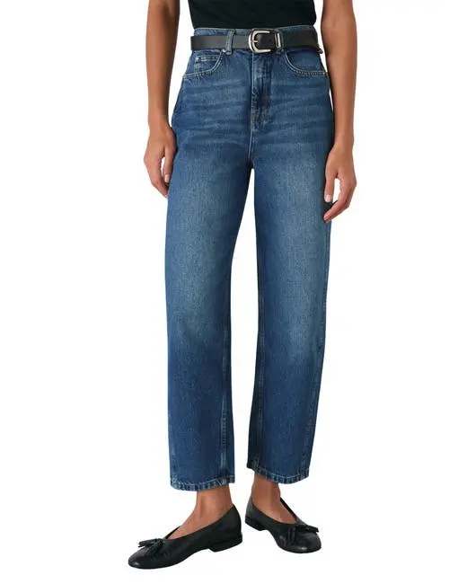 Whistles Stretch Barrel Leg Jeans - Denim