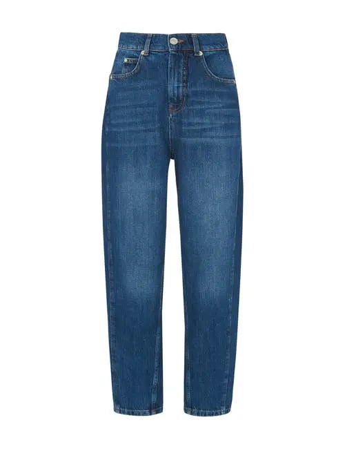 Whistles Stretch Barrel Leg Jeans - Denim