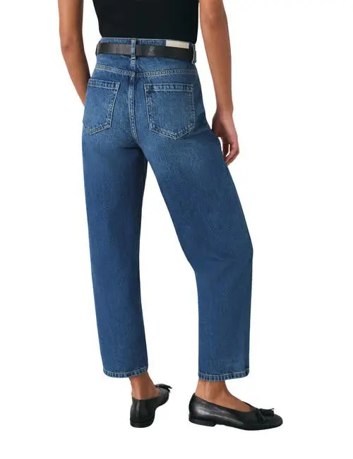 Whistles Stretch Barrel Leg Jeans - Denim