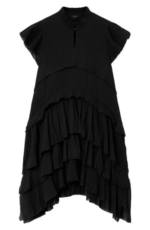 ALLSAINTS Cavalry Layered Ruffle High-low Dress