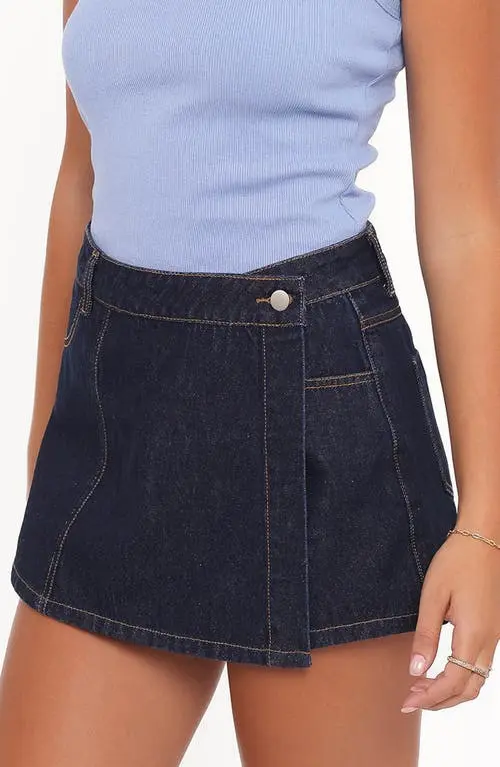 PETAL & PUP Evanna Denim Wrap Skort