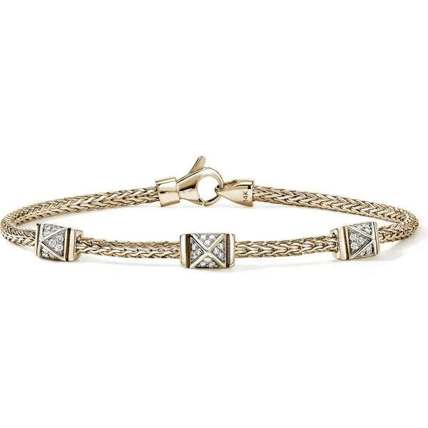 John Hardy Icon Stud Pavé Diamond Bracelet - Gold