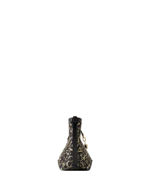 LANVIN Catch Small Raffia Bucket Bag - Beige