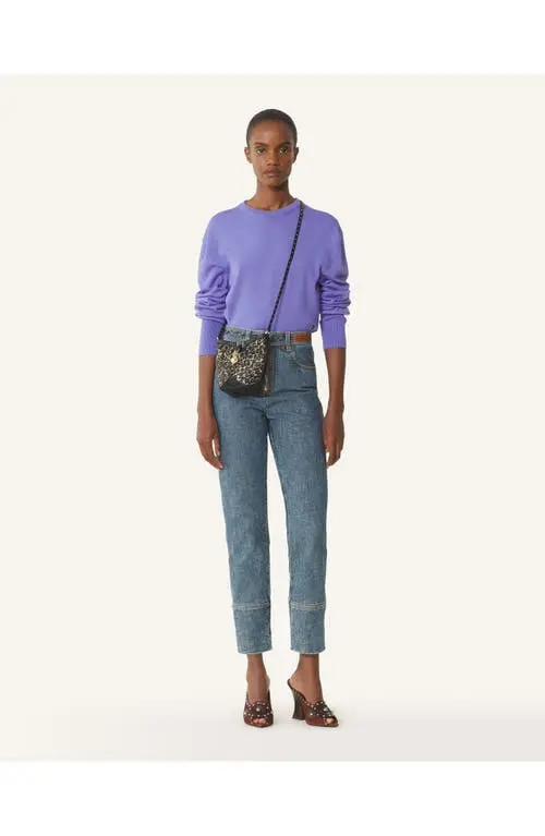 LANVIN Catch Small Raffia Bucket Bag